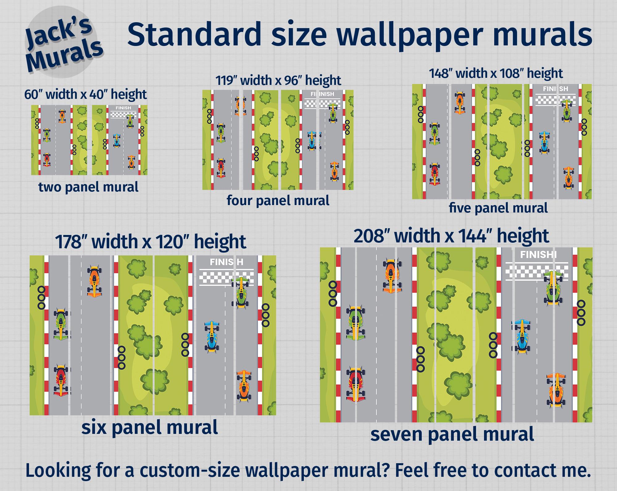 Race Track Wallpaper Mural – Kids Formula 1 Cars, Removable Vinyl - Etsy