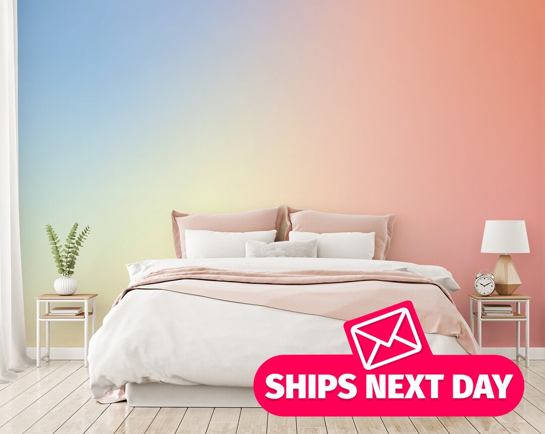 Ombre / Gradient Wall Mural Peel and Stick Removable Vinyl - Etsy