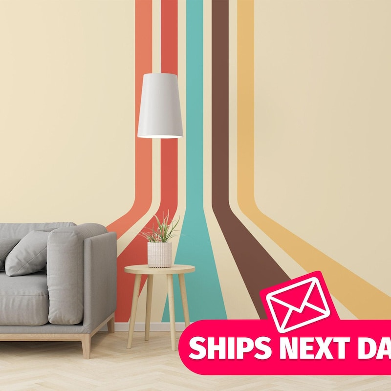 Retro Wall Decal - Etsy