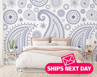 Large Paisley Wallpaper - Etsy