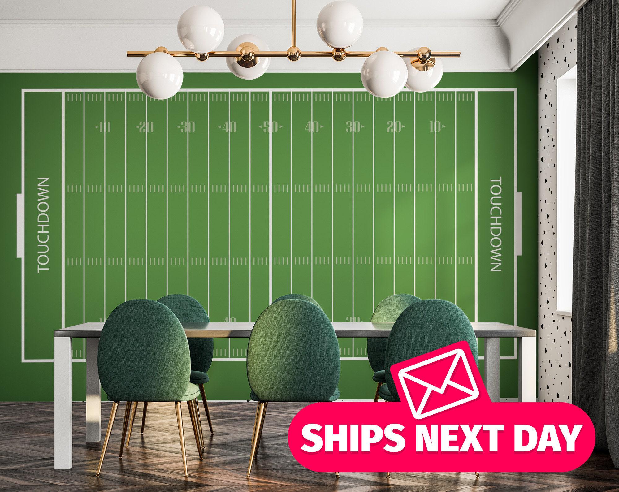Football Field Wallpaper Mural – Peel and Stick Sports Decor - Etsy