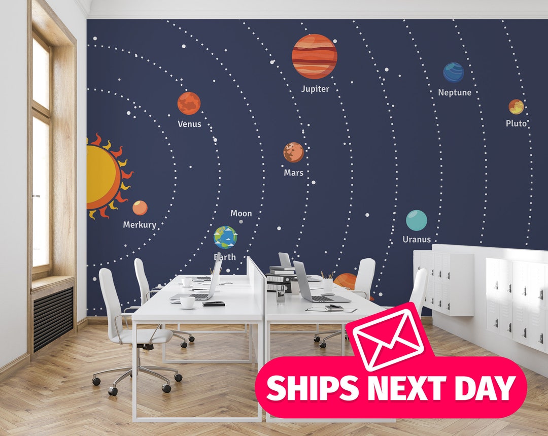 Universe Wallpaper Mural Solar System Wall Mural Peel and Stick Large ...