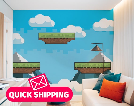 Retro Game / Gaming Wall Mural Peel and Stick Removable Vinyl - Etsy