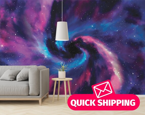 Galaxy Wallpaper Mural Universe Wall Mural Peel and Stick - Etsy