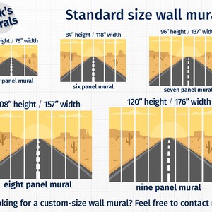 Desert Wallpaper Mural Road Wall Mural Peel and Stick Large Vinyl ...