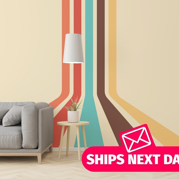 Retro Wall Mural - Etsy