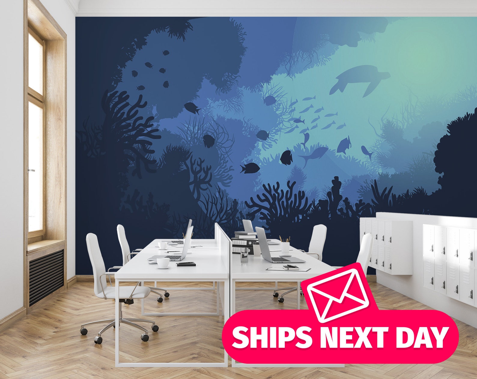 Nautical / Underwater Wall Mural Peel and Stick Removable - Etsy