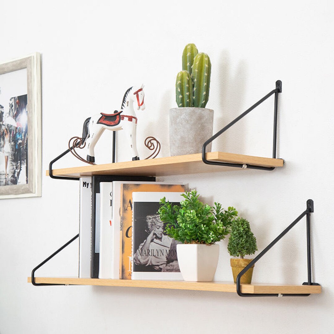Shelf Holder Bracket Shelf on Wall Black Shelving Shelf Brackets for ...
