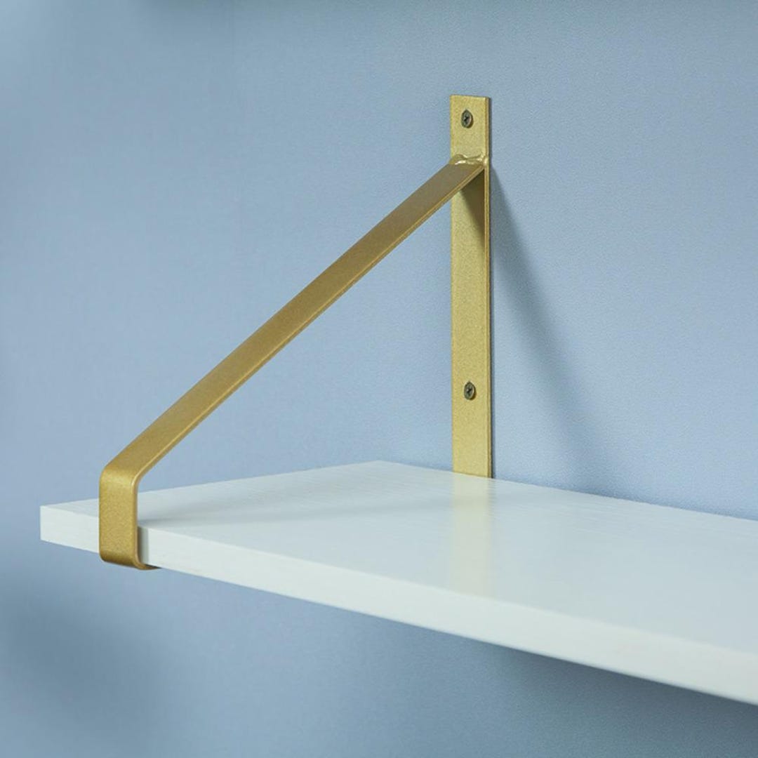 A Pair of Wall Gold Bracket Retro Gold Bracket Floating Bracket Kitchen ...