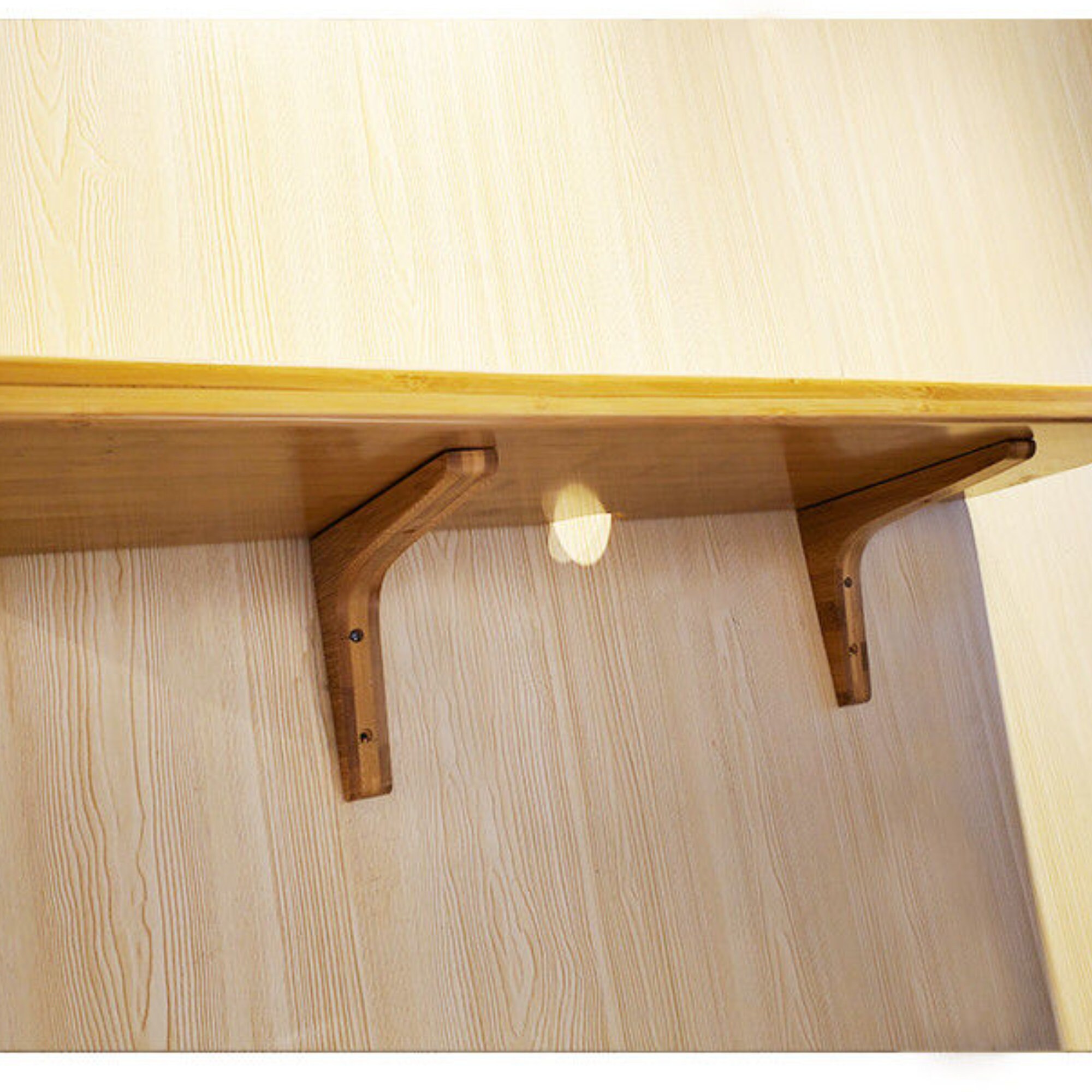 Wooden Triangle Bracket Rounded Home Solid Wood Wall Shelf One - Etsy