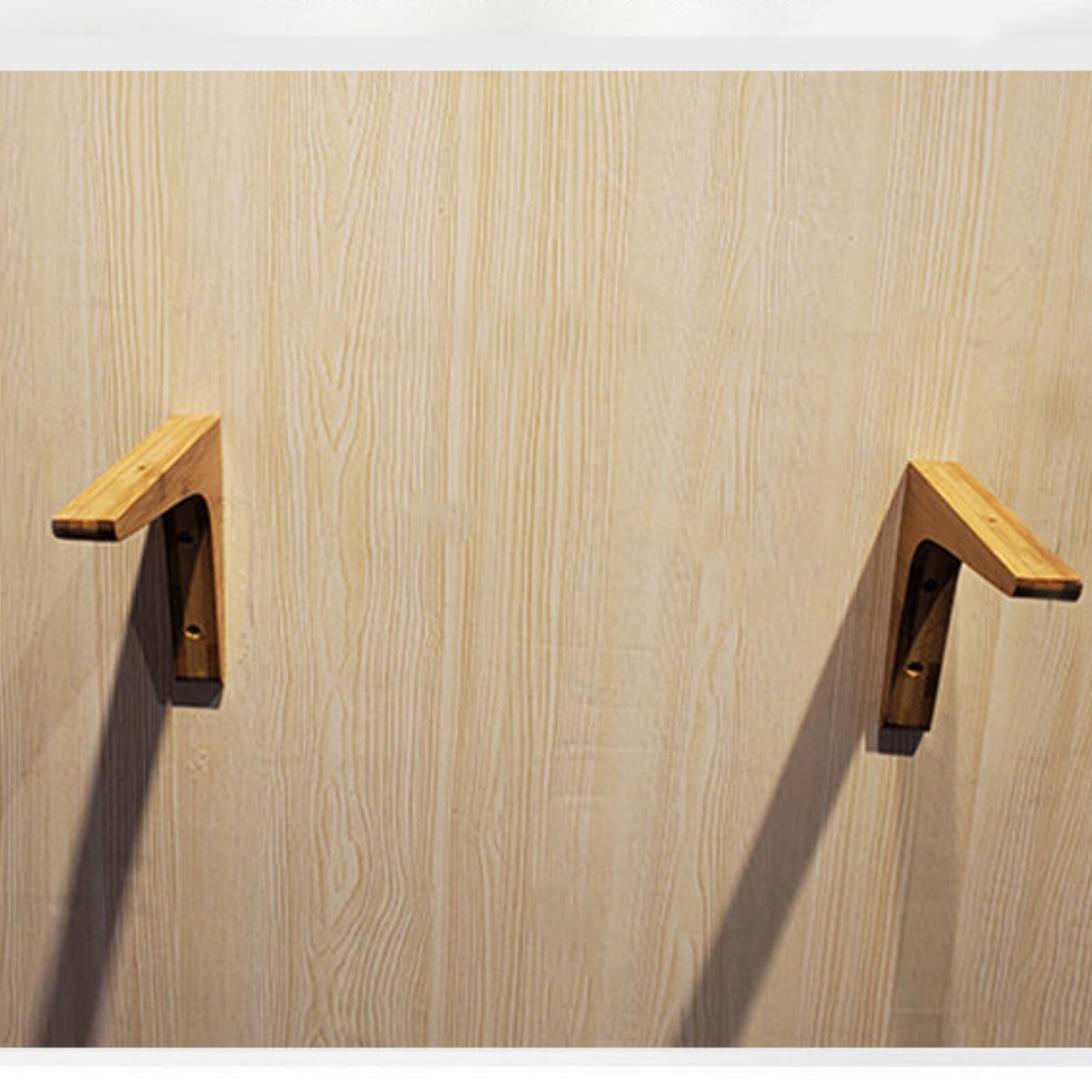 Wooden Triangle Bracket Rounded Home Solid Wood Wall Shelf One - Etsy