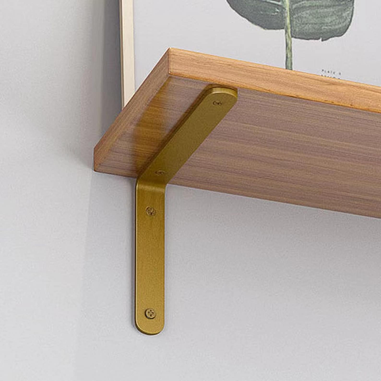 Steel Gold Shelf Bracket L Brackets Book Shelf Supports - Etsy