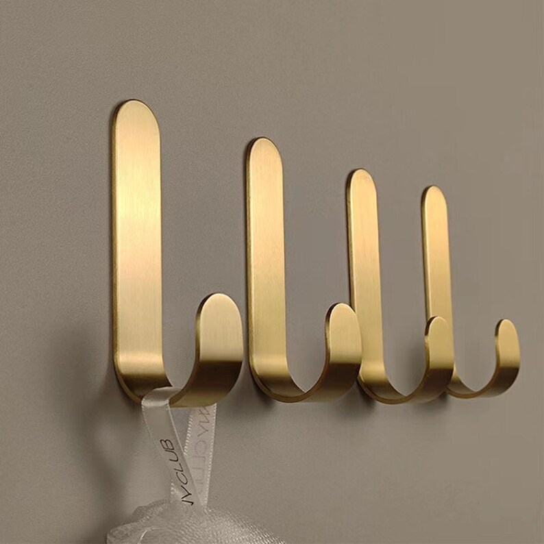 Solid Brass Hook Gold Coat Hooks Wall Hook Cap Hanger Clothes - Etsy