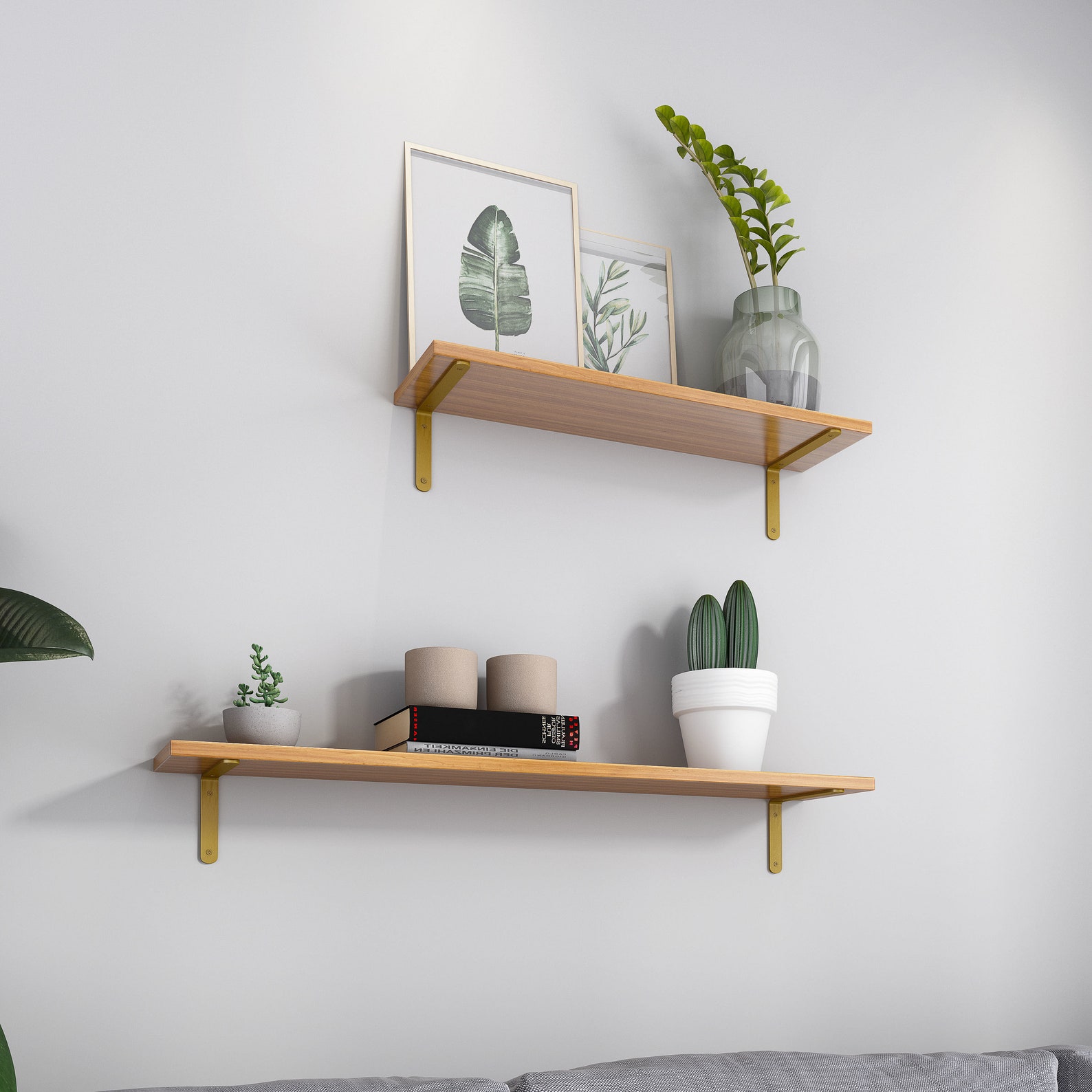 Steel Gold Shelf Bracket L Brackets Book Shelf Supports - Etsy