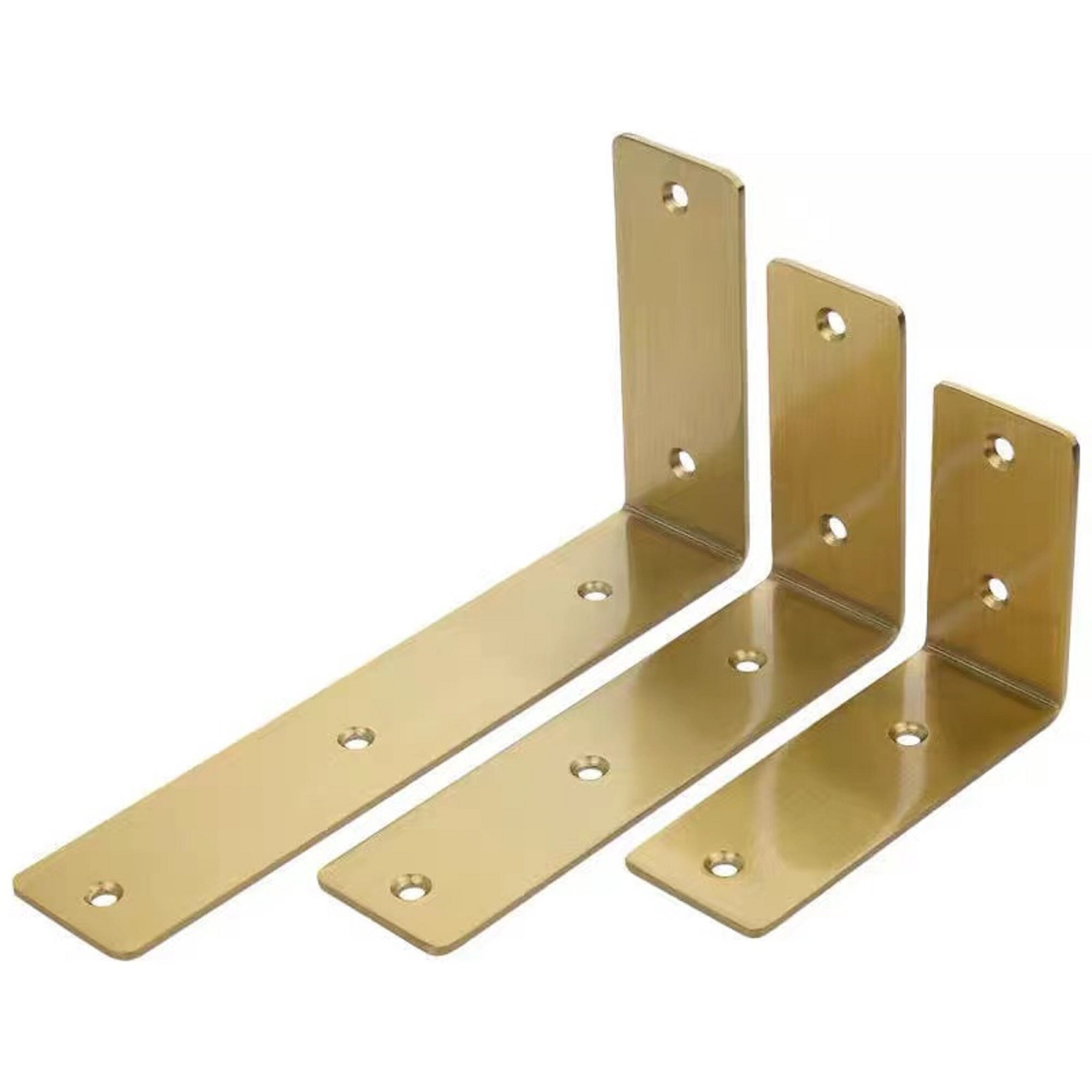 Stainless Steel Shelf Brackets Gold Shelves on Wall Retro | Etsy