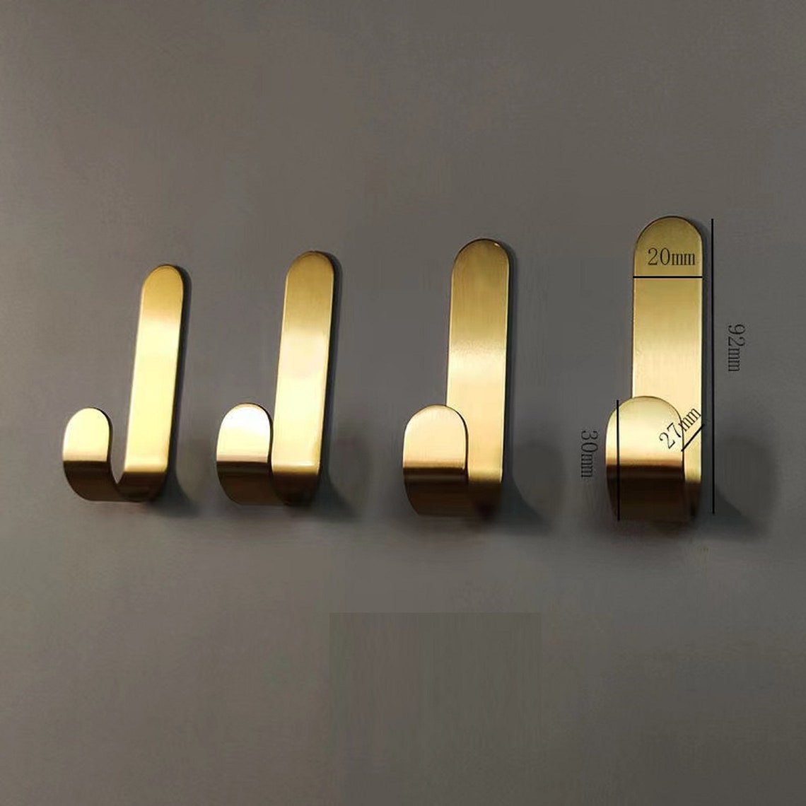 Solid Brass Hook Gold Coat Hooks Wall Hook Cap Hanger Clothes - Etsy