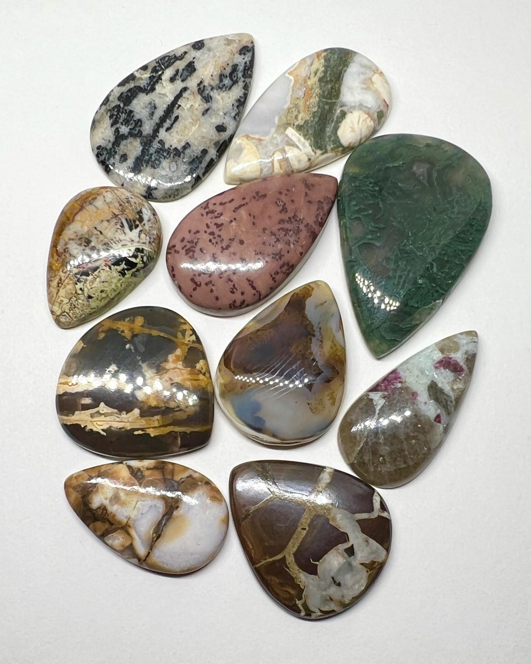 Natural Designer Cabochons 10 Pes. Lot Sell in Wholesale Price ...