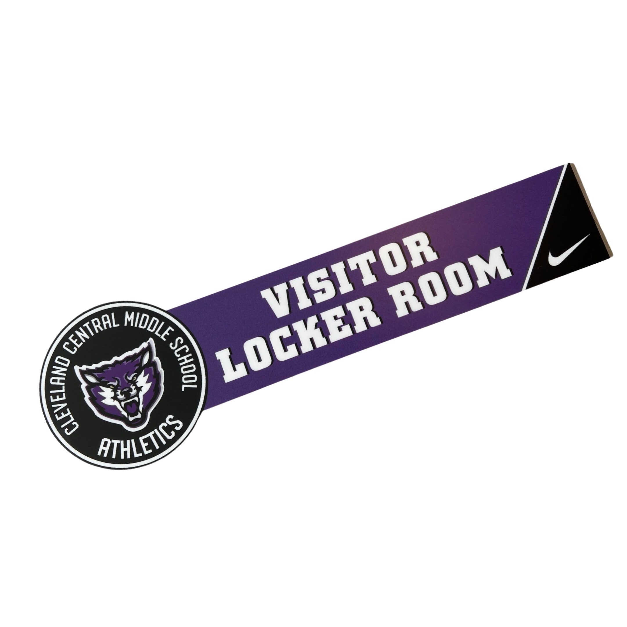 Locker Room Door Signage - Custom Door Sign - 16" Wide - Includes Team ...