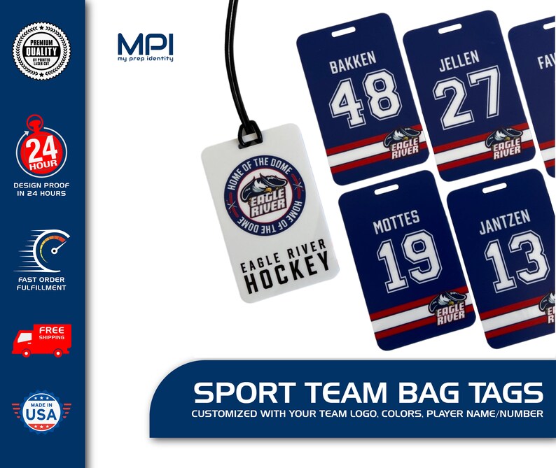Customized Sport Bag Tag for Teams Single Sided or Double - Etsy