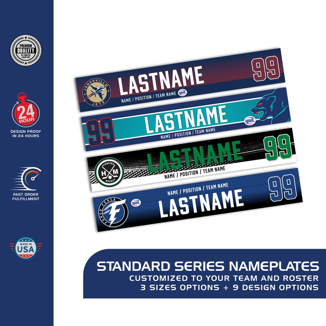 Standard Series Locker Room Nameplates 8 Design Template Options Fully Customized To Your