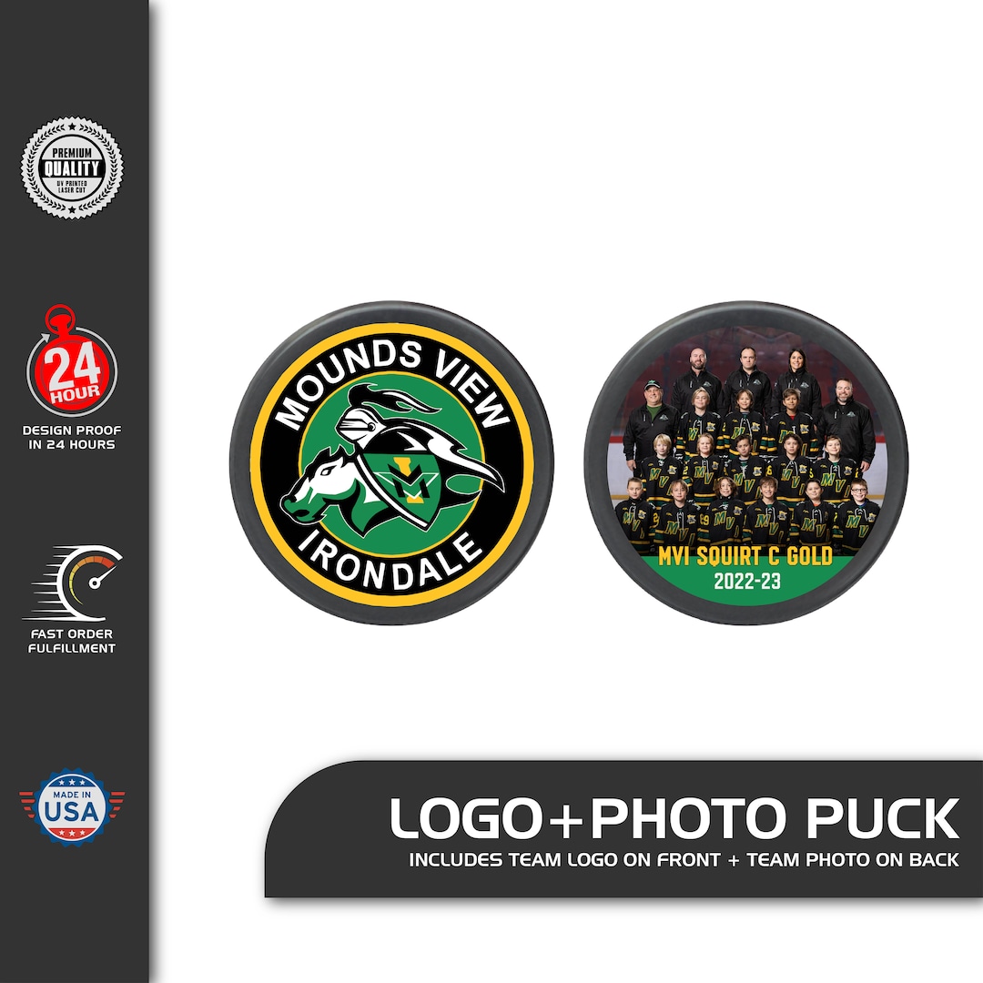 Custom Ice Hockey Puck With PHOTO + LOGO - Personalized Puck - UV ...