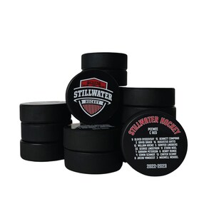 Custom Team Logo Roster Hockey Puck Team Logo on Front and Team Roster ...