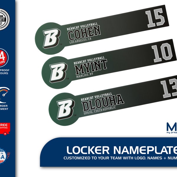 Locker Room Name Plates - Etsy