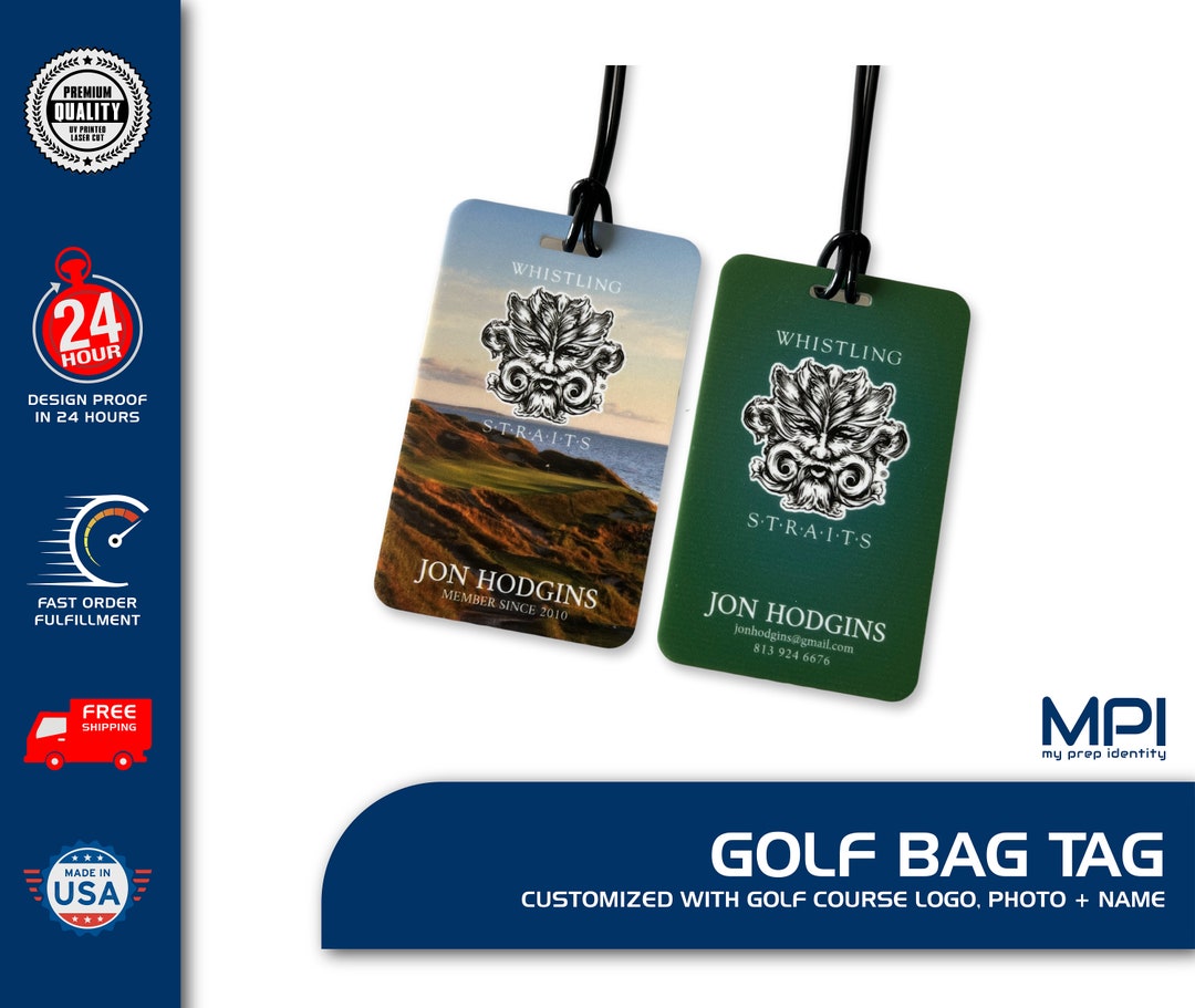 Custom Golf Bag Tag, Photo Bag Tag, Fully Custom Bag Tag, Photo Gift ...
