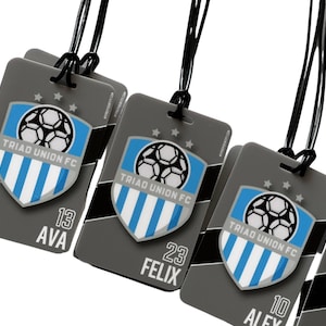 Customized Sport Bag Tag for Teams - Single Sided or Double Sided - 4 ...