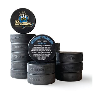 Custom Team Logo + Roster Hockey Puck - Team Logo on Front and Team ...