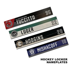 PRO-ELITE Locker Room Nameplate 9 Design Options Fully Customized Team ...