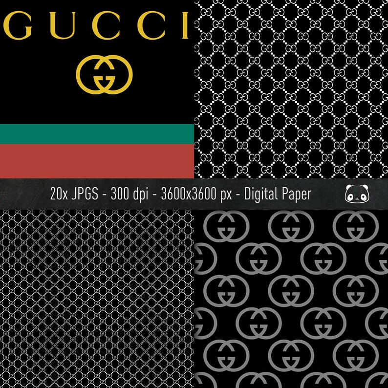 Gucci Digital Paper 20 Different Images Pattern Instant | Etsy
