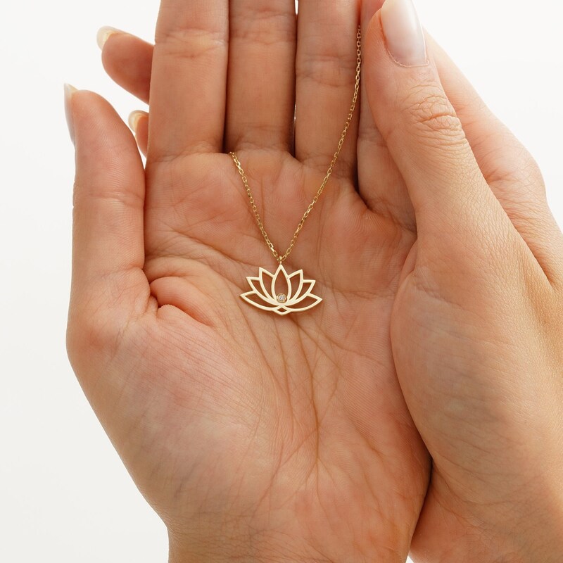 Lotus Necklace - Etsy