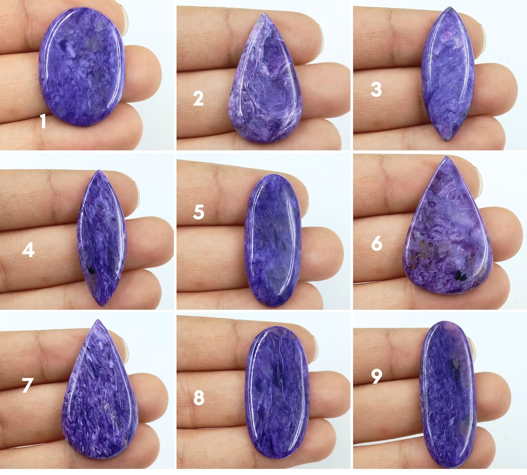 Purple Charoite Gemstone, Natural Purple Designer Charoite Cabochon ...