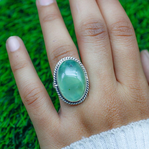 Prehnite Ring - Etsy