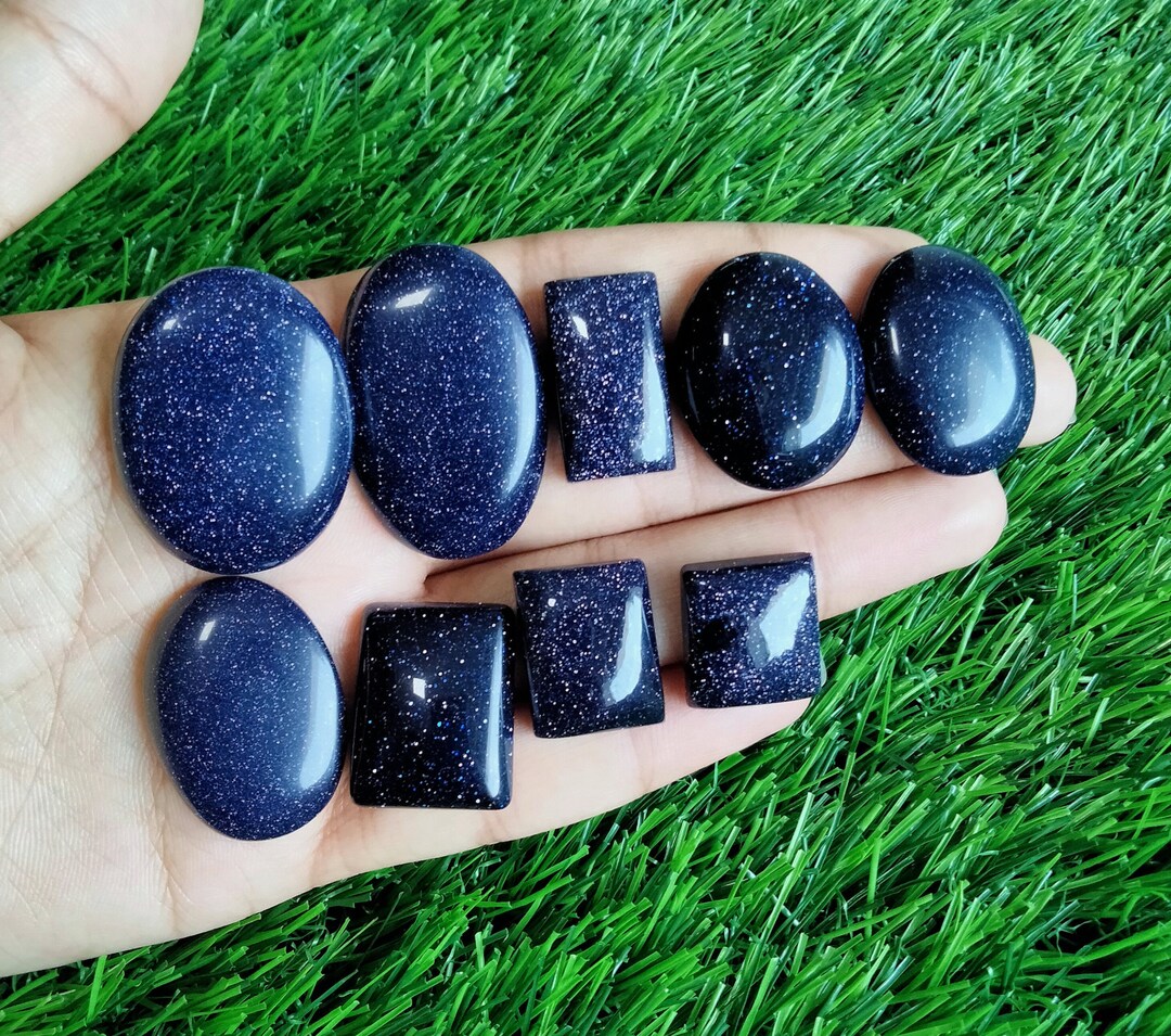 Blue Sunstone Cabochon, Blue Sunstone Galaxy, Protection Gemstone ...