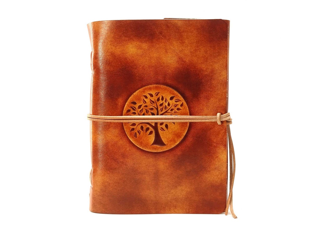 Leather Book Soft OX Scuff – Tree of Life – Din A5 With 400 Pages ...