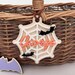 Personalised Web Bauble | Bat Spider Bauble | Wooden Halloween ...