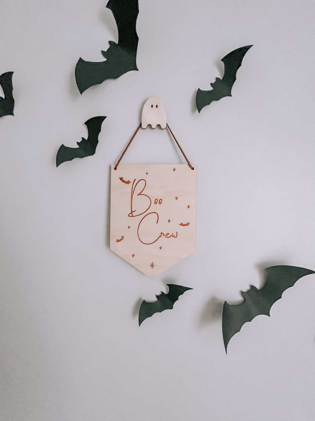 Boo Crew Plaque | Halloween Plaque | Wooden Halloween Decoration ...