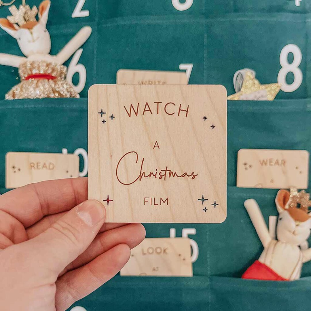Wooden Advent Calendar Activity Cards X9 | Christmas Activities Advent ...