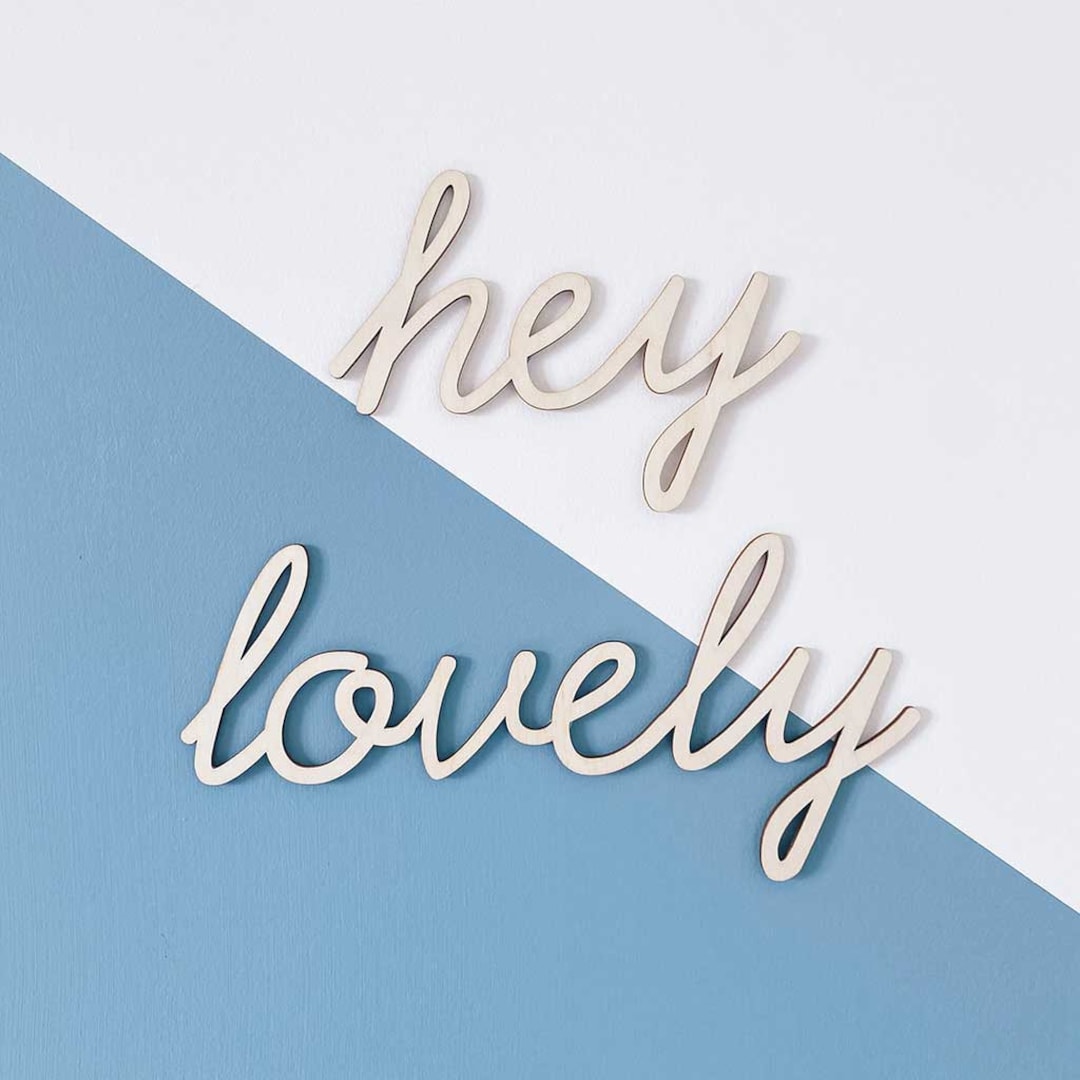 Hey Lovely Wall Art Sign | Nursery & Bedroom Decor - Etsy