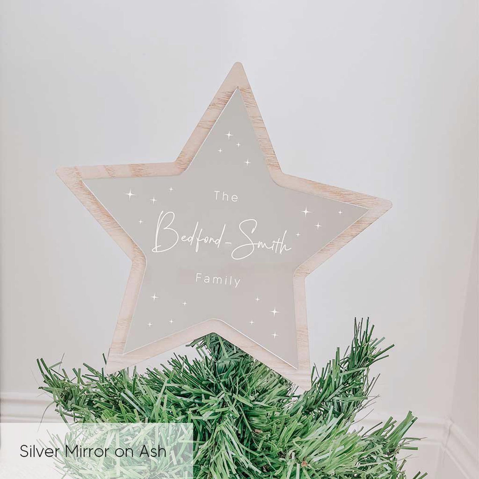 Personalised Wooden Tree Toppers | Gold Christmas Tree Topper | Silver ...