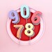 Number Cake Topper Personalise Colours Number Cake Toppers for Cake ...