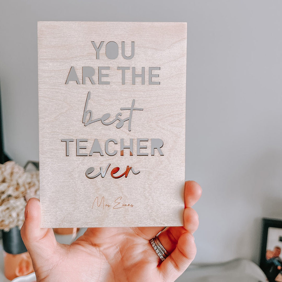 Teacher Thank You Best Teacher Postcards Personalised - Etsy