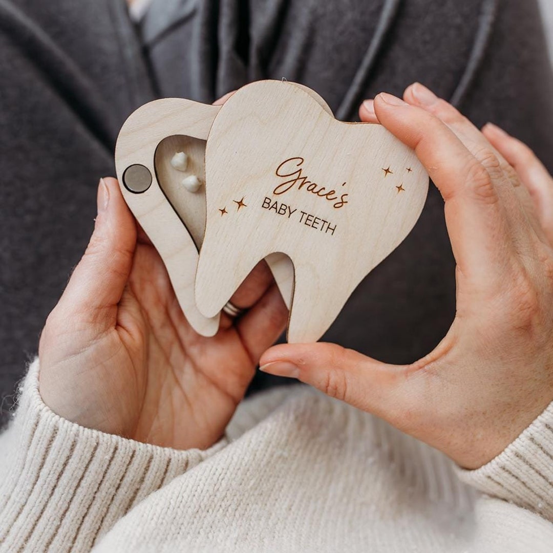 Personalised Tooth Fairy Box | First Tooth Keepsake | Christening Gift ...