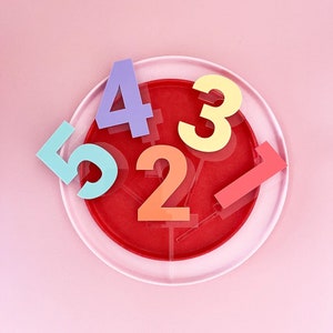 Number Cake Topper Personalise Colours Number Cake Toppers for Cake ...