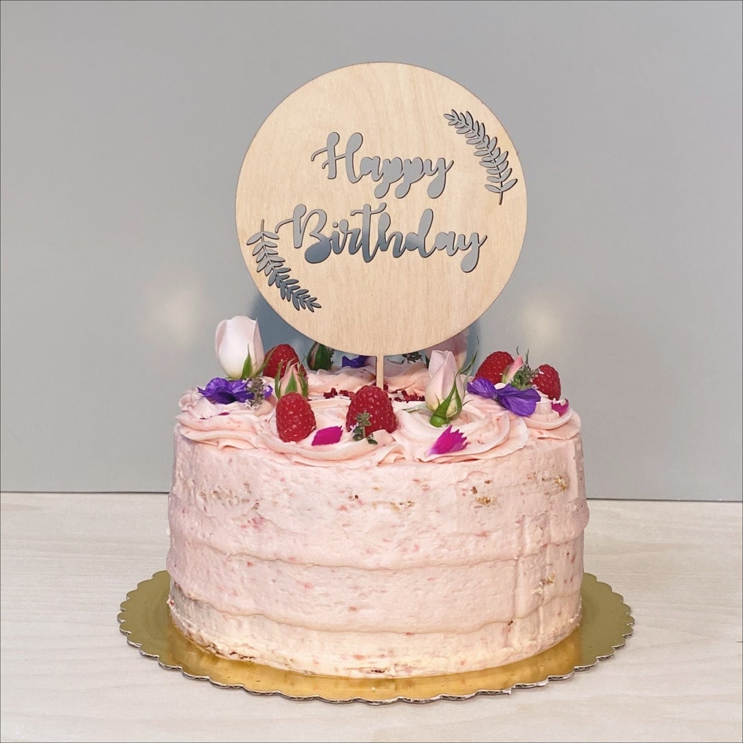 Happy Birthday Disk Cake Topper - Etsy