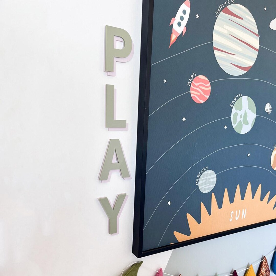 Acrylic Wall Letters | Personalised Name | Nursery Decorations ...