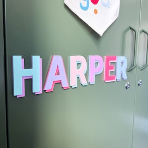 Magnetic Locker Letters Personalised Name Magnets Magnetic Nursery ...
