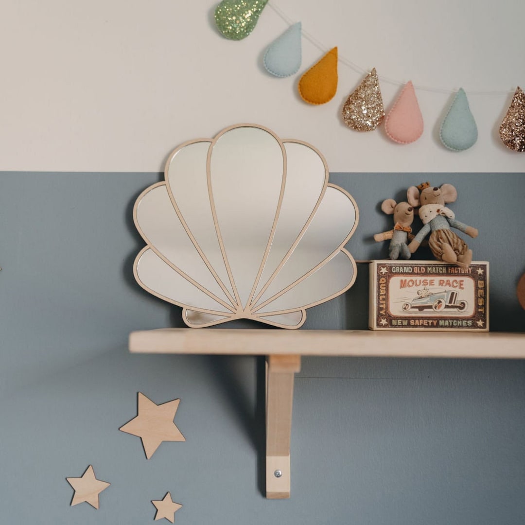 Shell Shatterproof Mirror Perfect Gift for Bedroom & Nursery Mermaid ...